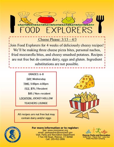 Monroe Parks and Recreation Department: Food Explorers